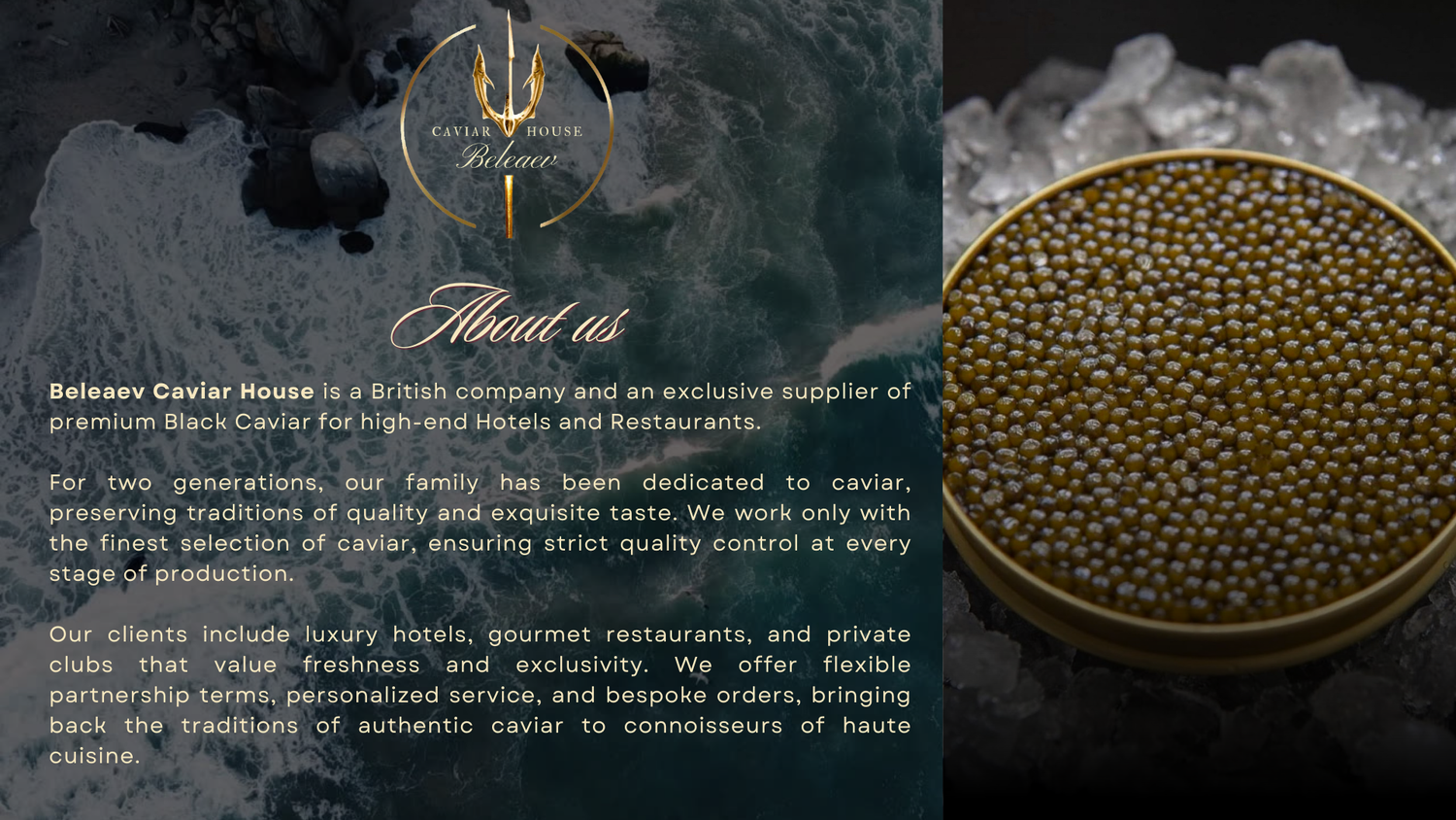 Beleaev Caviar House - Finest Caviar Selection